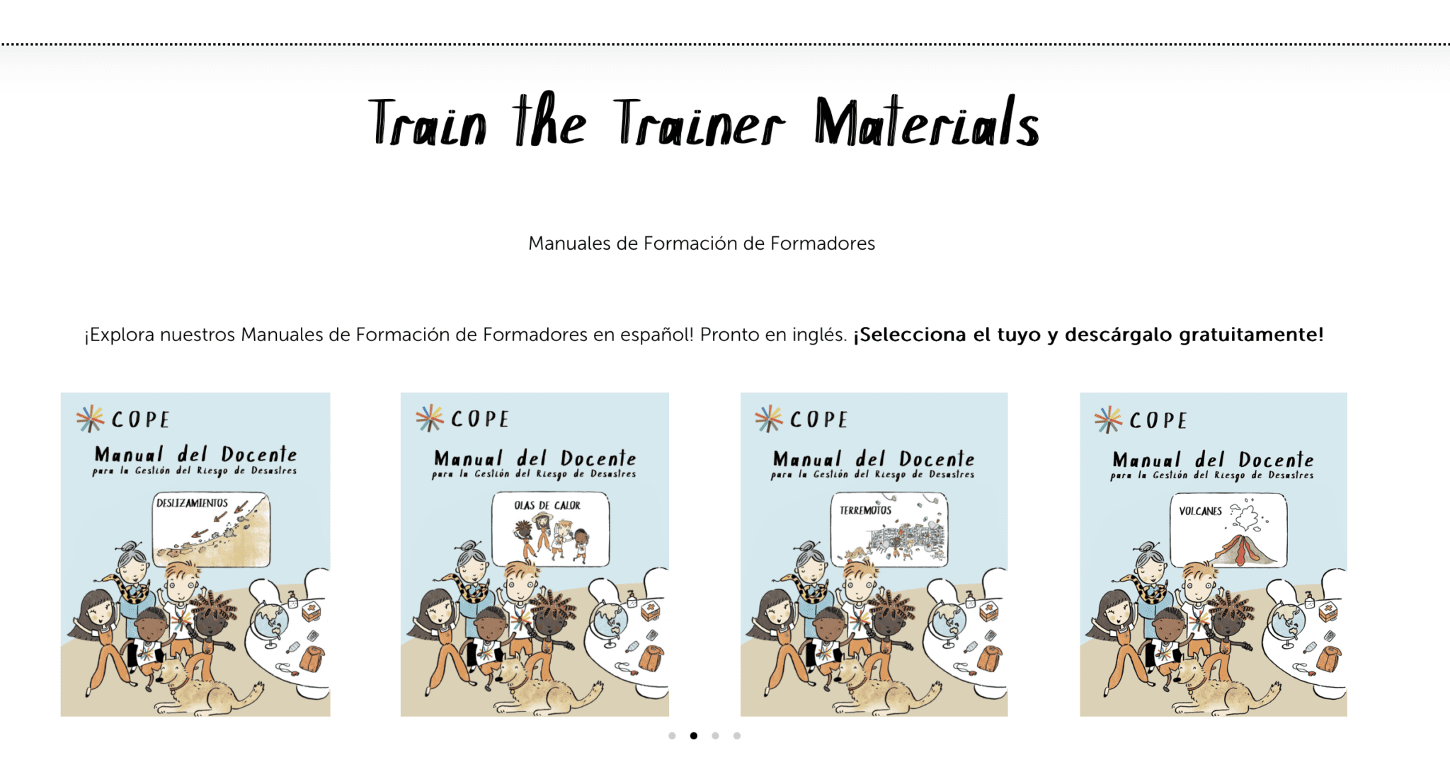 Train the Trainer Materials Spanish - Cope Disaster Champions